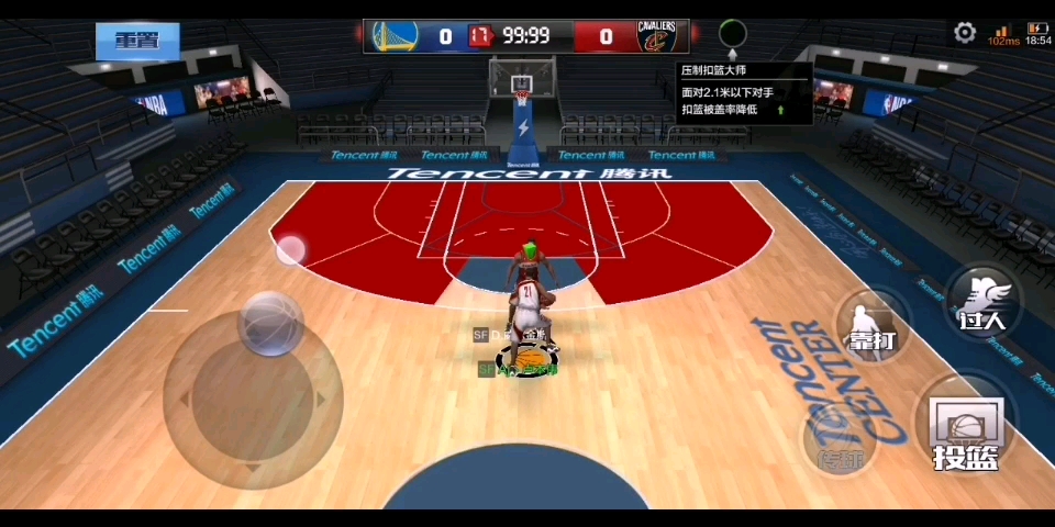 最强nba a扣教学 按下过人的同时转身,并且迅速按投篮。第二种方法,点...