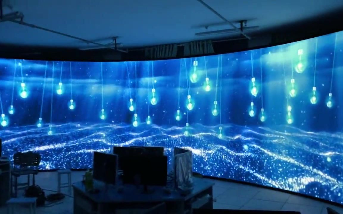 投影融合 大屏融合 拼接融合投影 新疆某医学院多通道投影融合项目