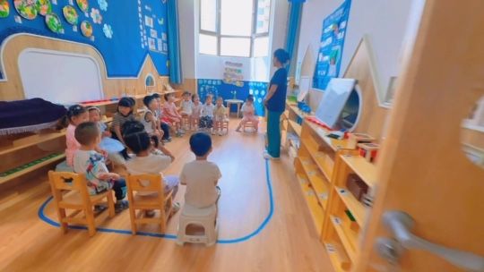 一日的美好从清晨的晨圈活动开始#幼儿园日常记录你们的每一天
