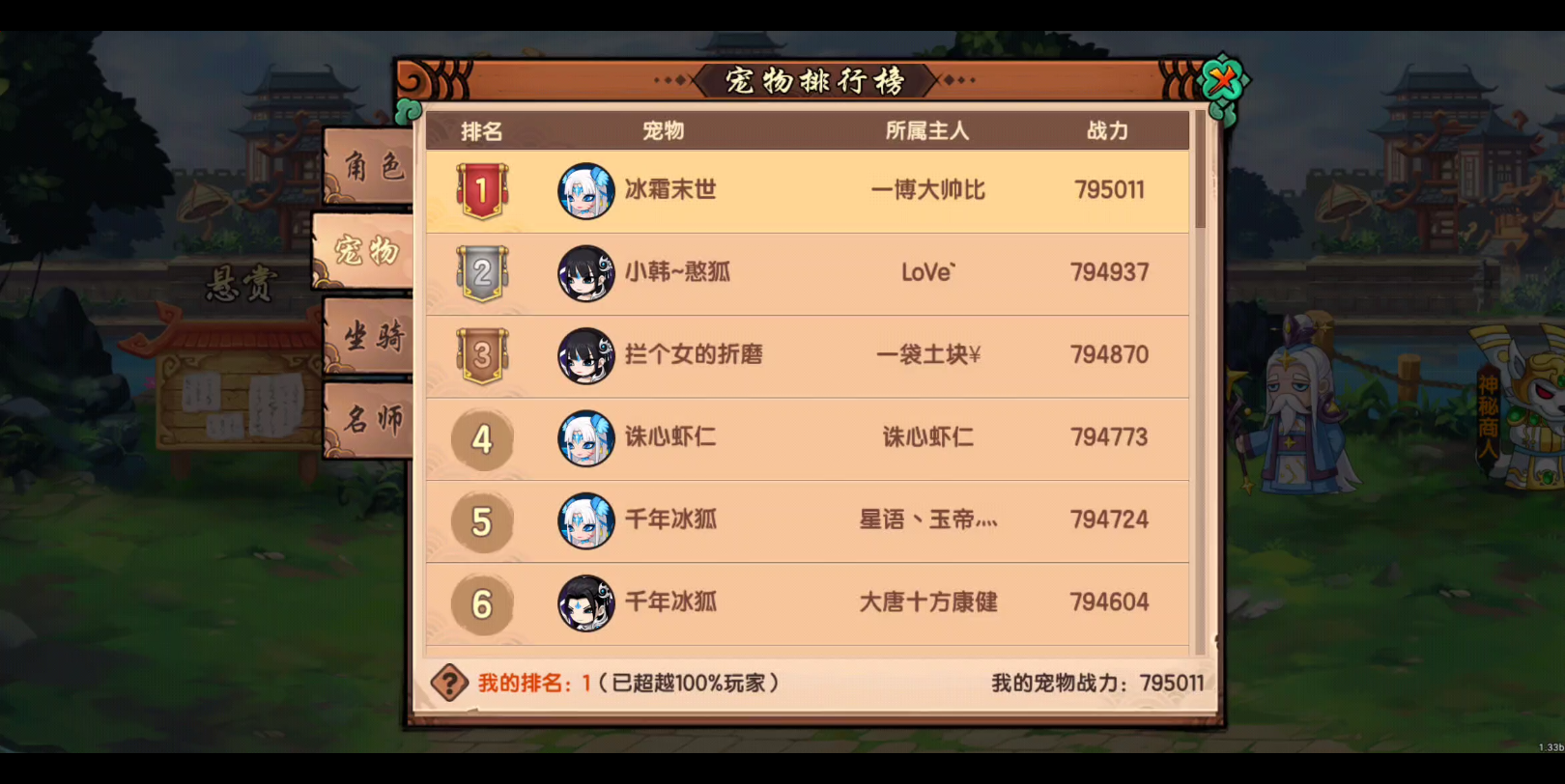造梦无双:14区榜一达成!_造梦无双