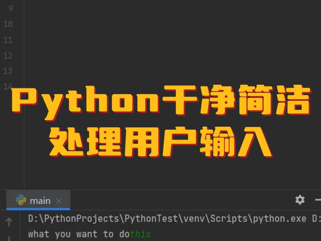 Python干净简洁处理用户输入