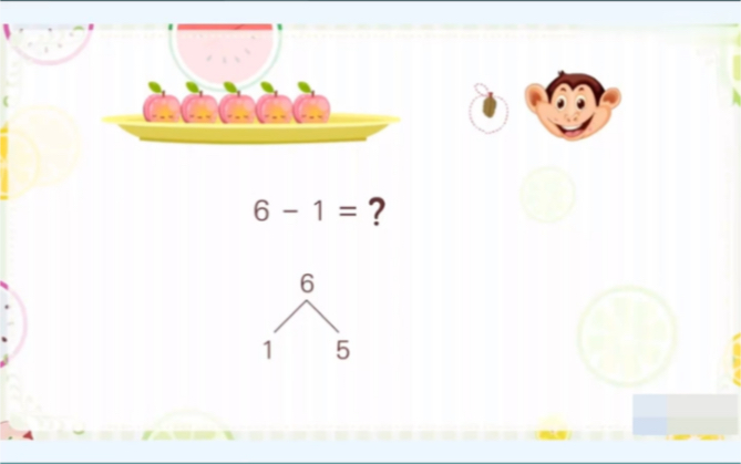 幼小衔接数学动画:6的减法