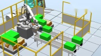 RobotStudio软件虚拟仿真ABB工业机器人_双输送线交替码垛