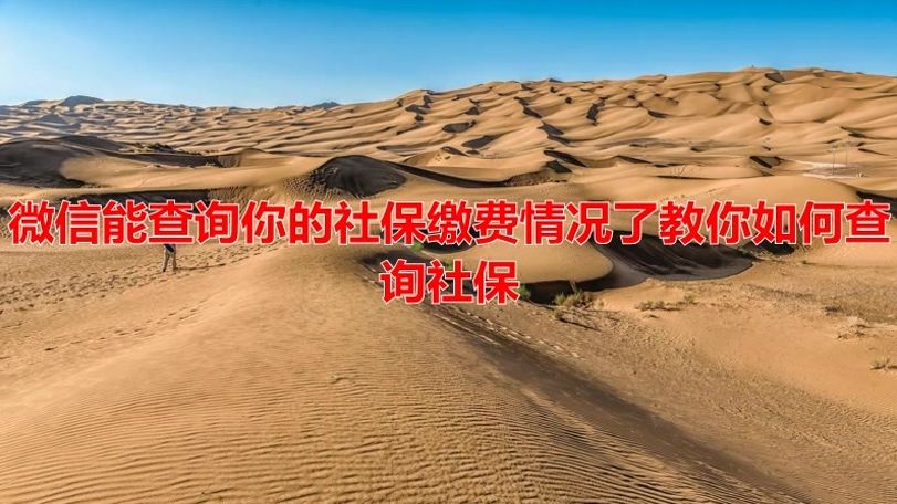 微信能查询你的社保缴费情况了！教你如何查询社保