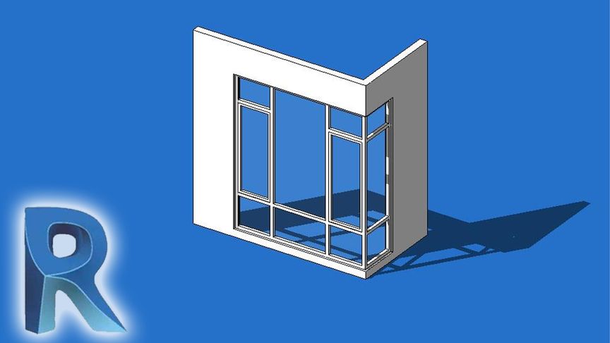 斑马Revit:图学会BIM考试二级建筑18期转角窗(中)_窗框的制作