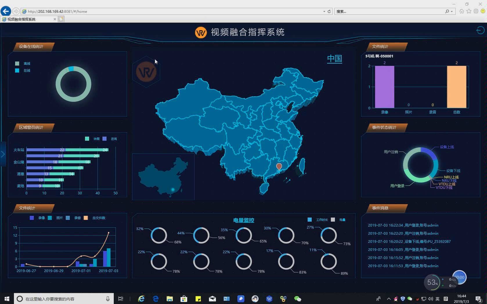大型可视化应急指挥调度系统平台