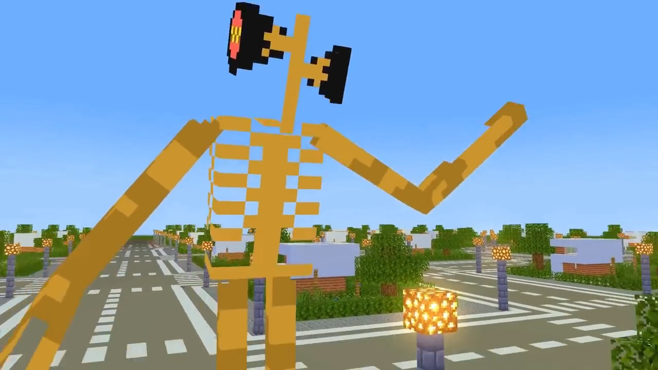 我的世界:超燃格斗版怪物学院,警笛头vs实体303