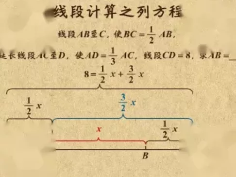 初一数学:线段计算之列方程