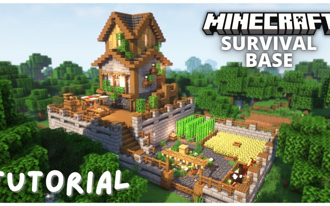 【Sevaris】Minecraft 建筑教程-漂亮的生存基地(搬运)_我的世界