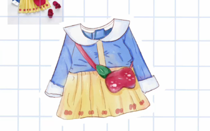 【23/28天绘画打卡】小衣服绘画,水彩风,照片转插画。