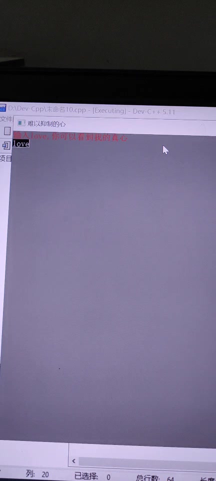 自己写的代码,表白专用哦