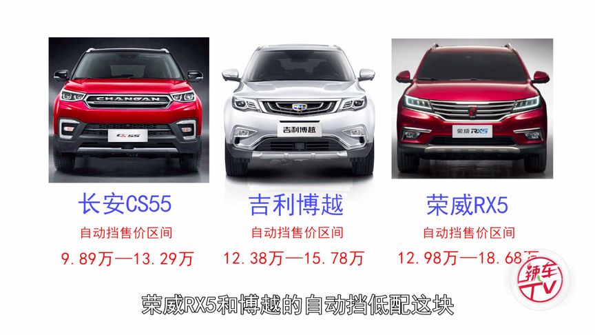 国产SUV大PK 长安CS55 荣威RX5 和吉利博越你选谁