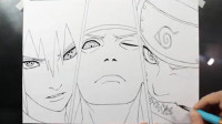 【火影】一分钟教你画宇智波斑 佐助 鸣人