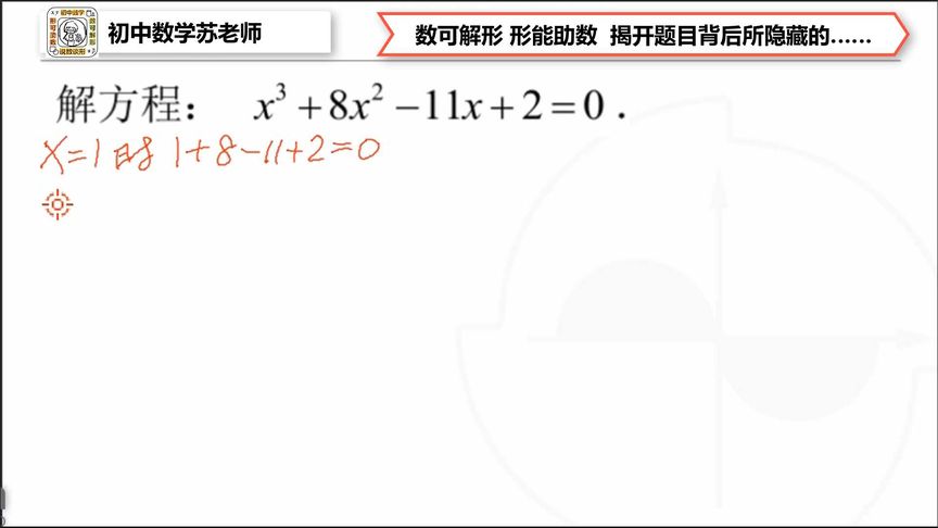 一元三次方程怎么解 多项式除法帮上忙 初中数学 极简思维