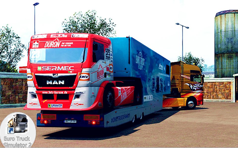 欧洲卡车模拟2 [A7解说]168 外部任务 曼恩TGX18 560 运输赛车 ...