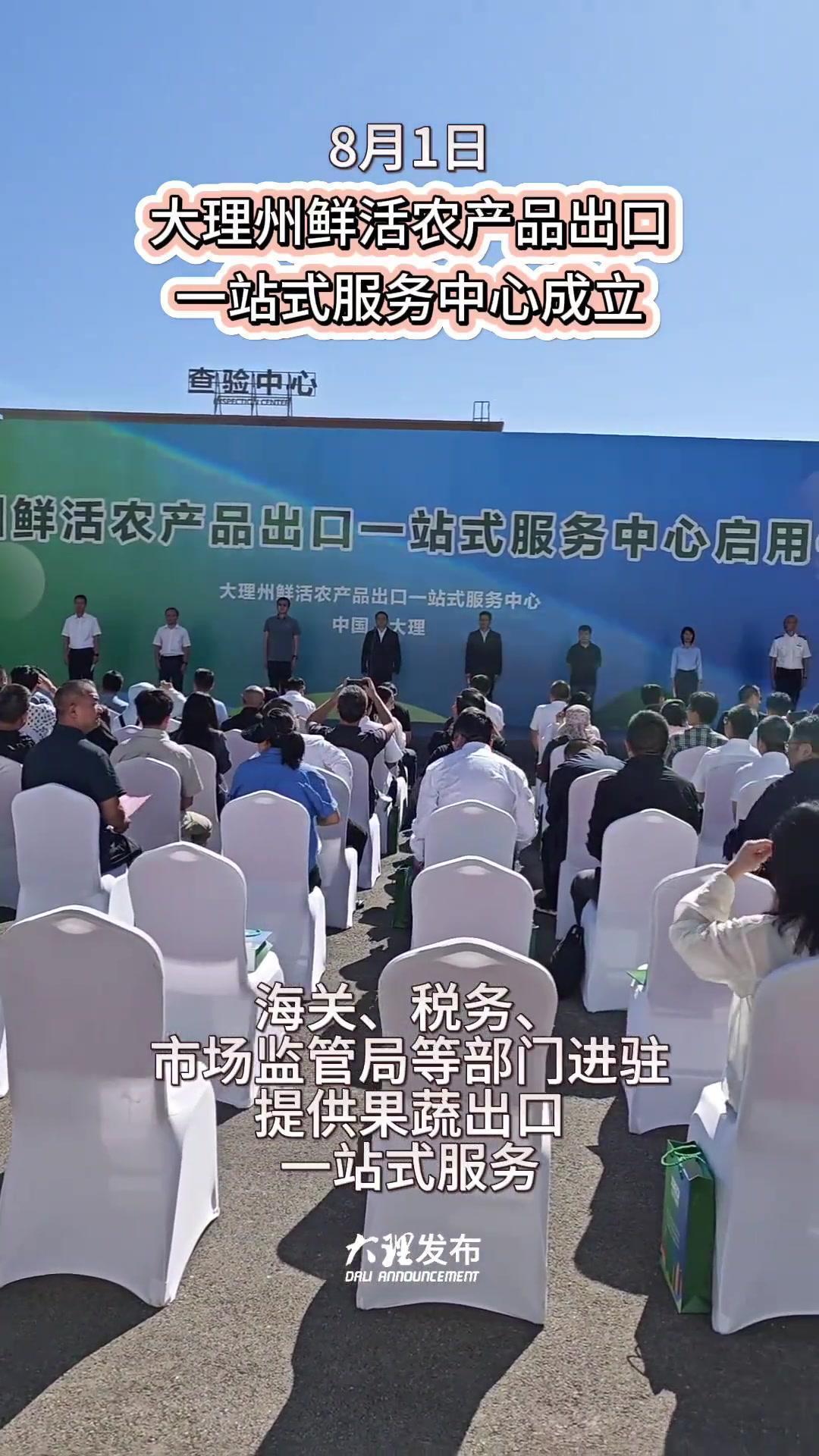 大理州鲜活农产品出口一站式服务中心成立,海关、税务、市场监管局...