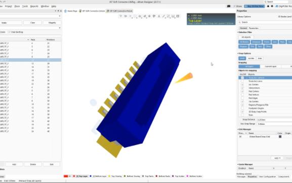 【封装库简介】90. JST日本压着端子SUR系列连接器PCB封装库