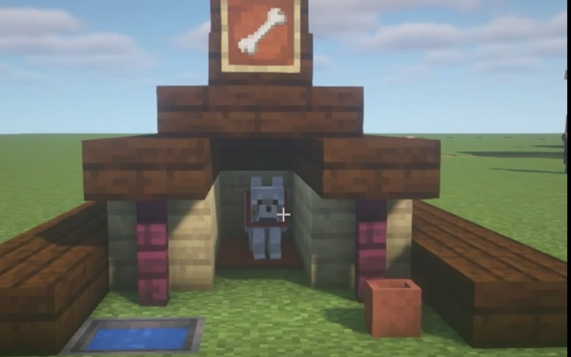 【Minecraft】教你做一个小狗窝_我的世界_攻略