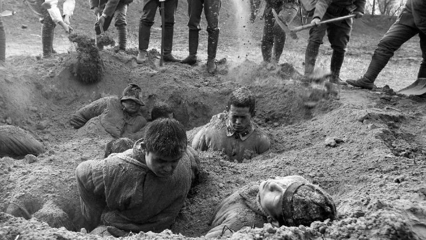 电影《南京!南京!》以“南京大屠杀”为背景讲述故事,勿忘国耻