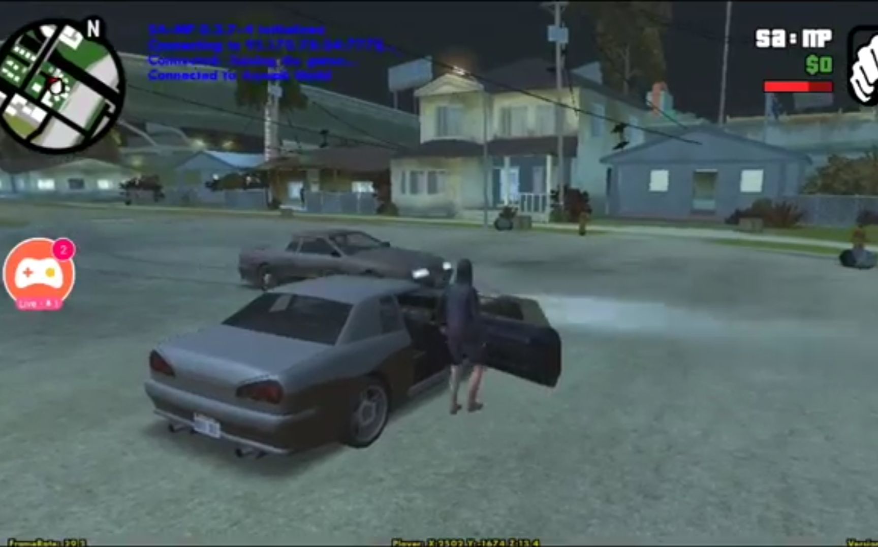 俄罗斯老外带你看看圣安地列斯手机版联机工具SAMP安卓版V4测试版...