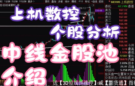 ...主力股票分析】上机数控,中线金股池介绍.大家可以在股票或期货模拟...