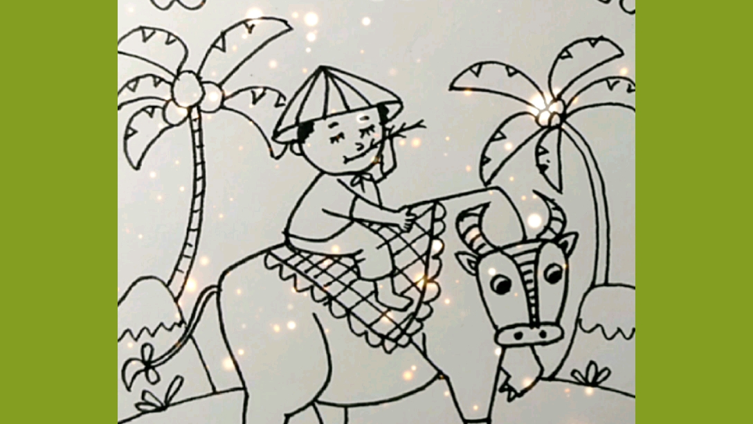 【简笔画】轻松学简笔画——快乐郊游牧童骑黄牛