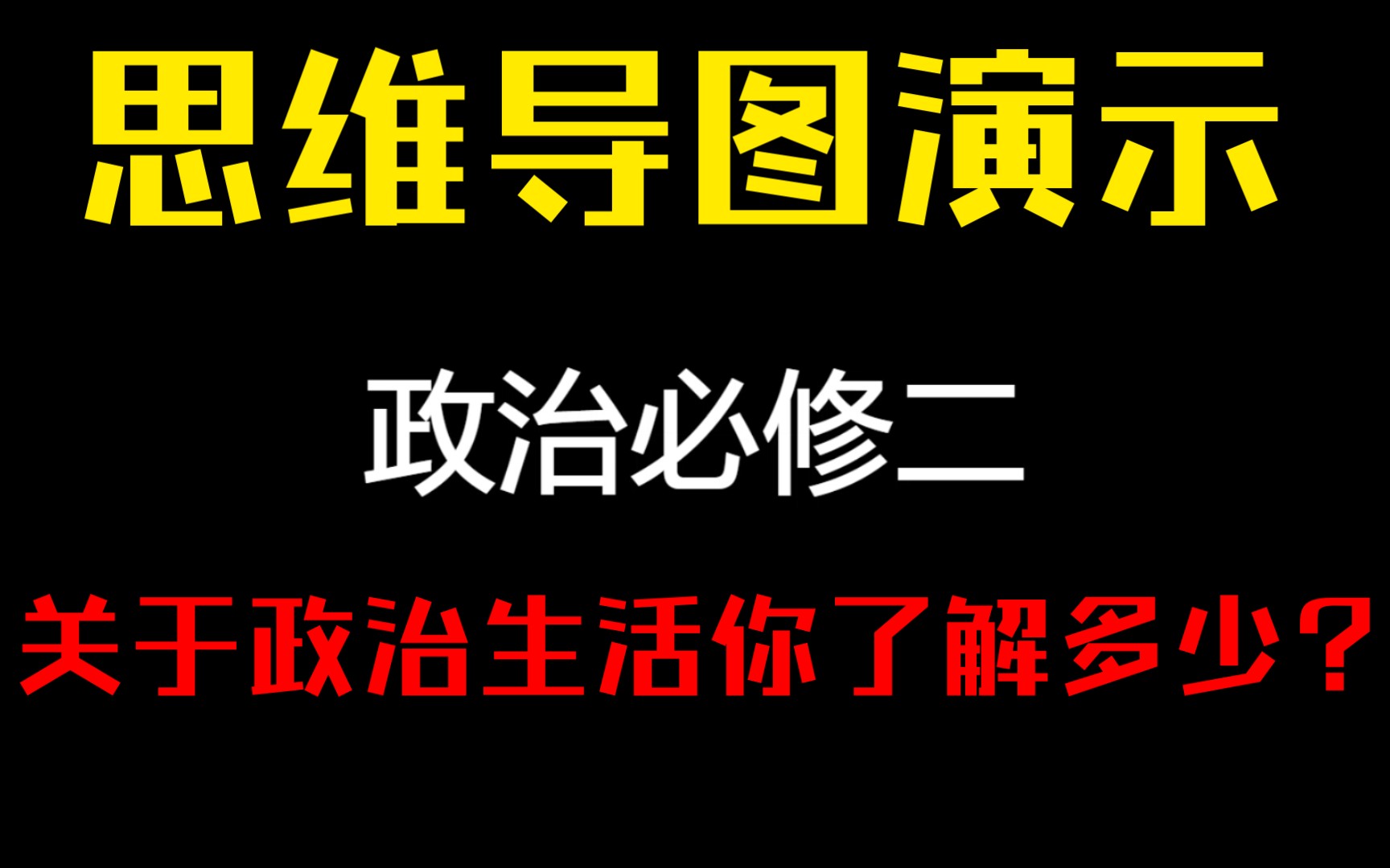 【思维导图演示】政治必修二框架,政治生活