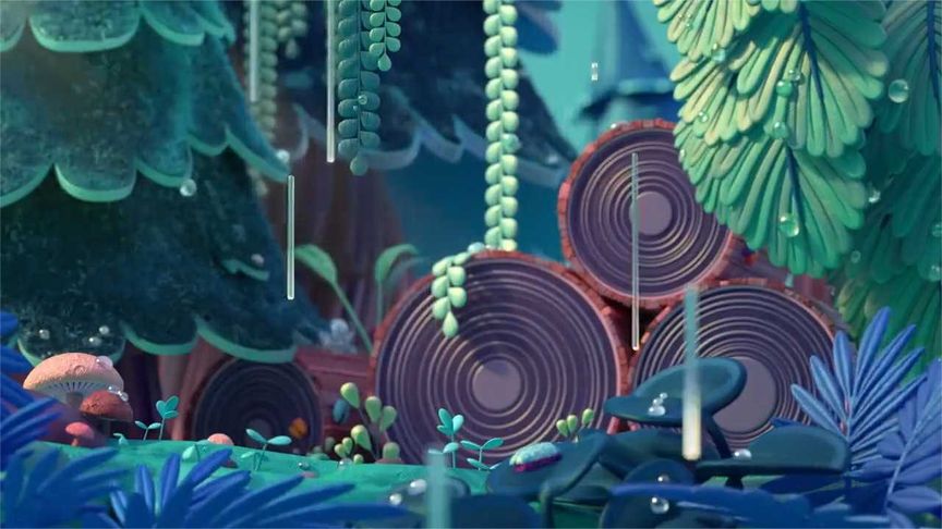 创意短片|3D 虚拟森林梦境,白噪音雨声动画!