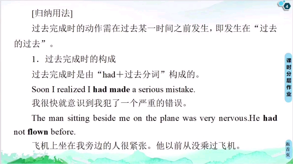 英语小课堂,过去完成式
