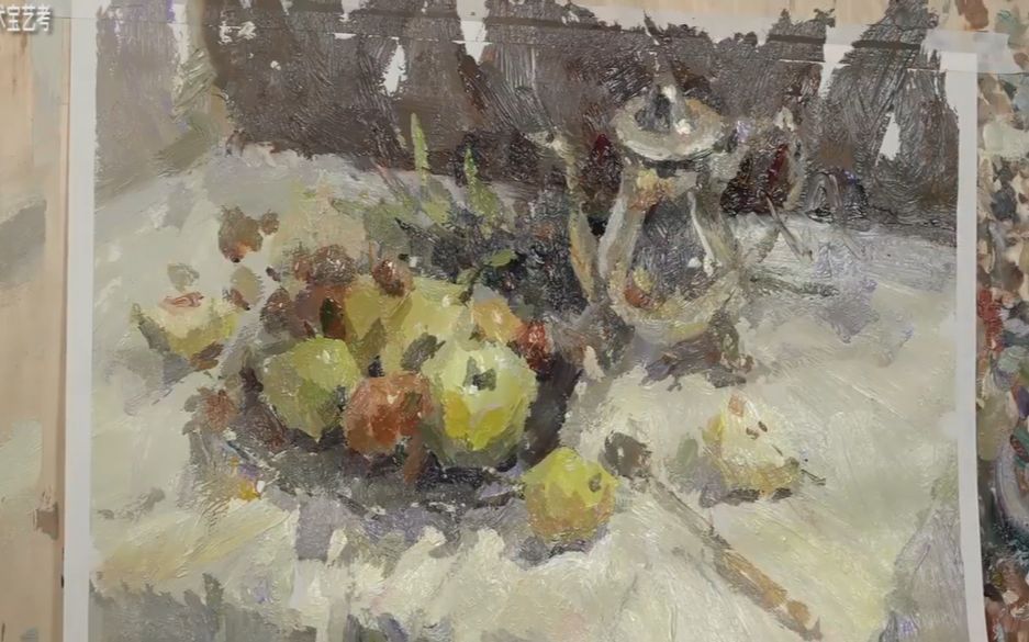 【色彩静物】色彩的冷暖表达高分示范