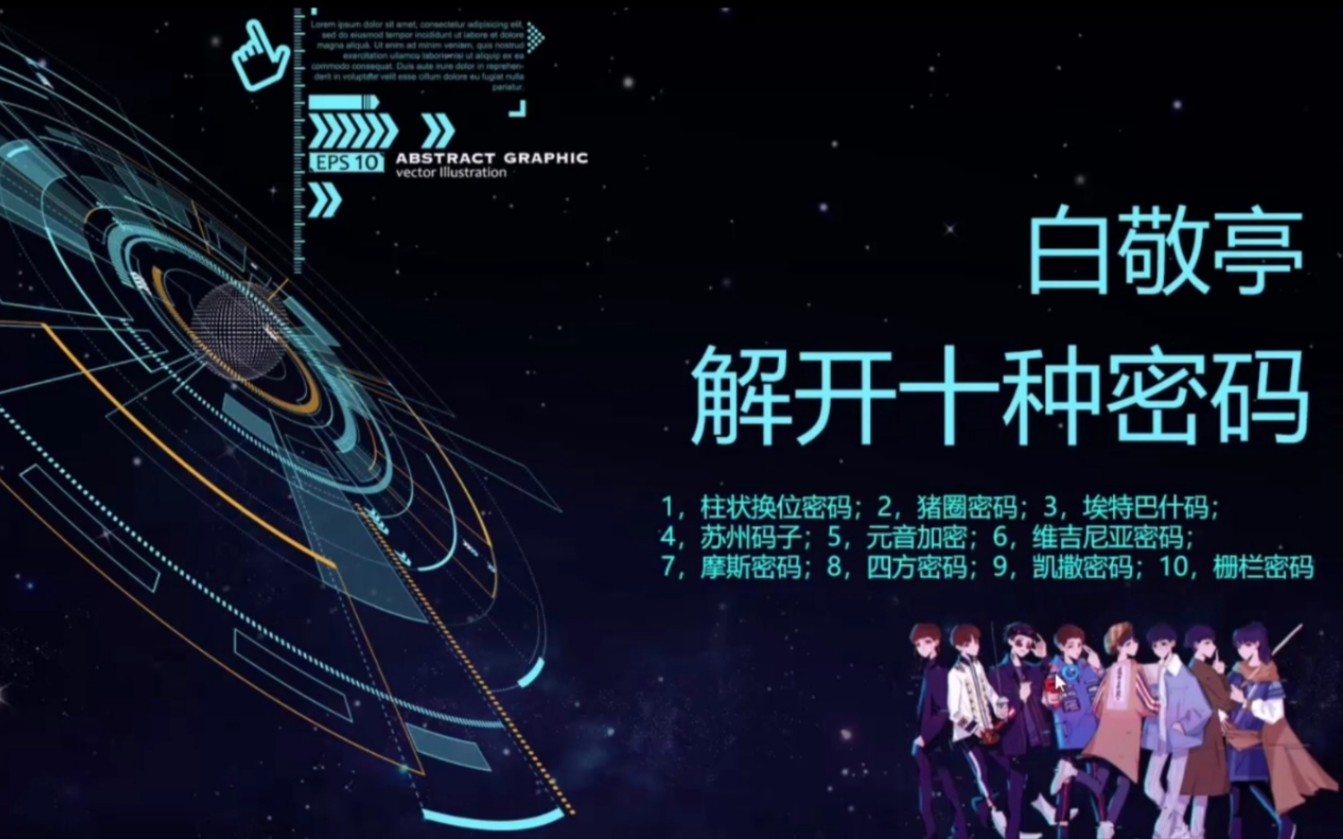 【密码】上:五分钟学会十种密码(以白敬亭为例)