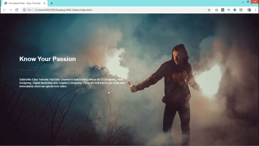 如何使用带有动画的HTML和CSS制作图像滑块逐步教程