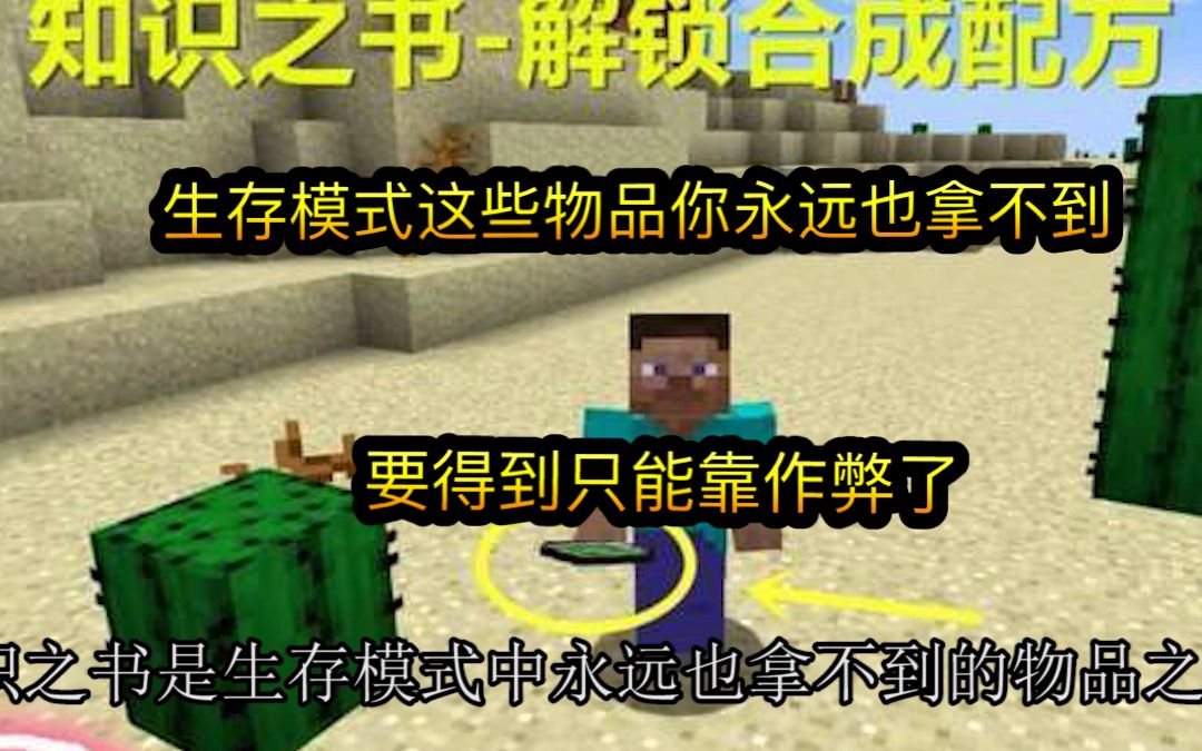 我的世界:生存模式这些物品你永远也拿不到,要得到只能靠作弊