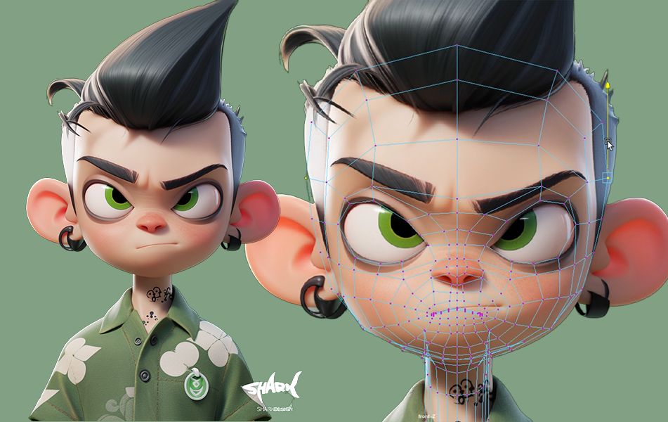 【Maya人物建模】从拉box开始教你,超详细的Q版卡通人物“酷男孩”...