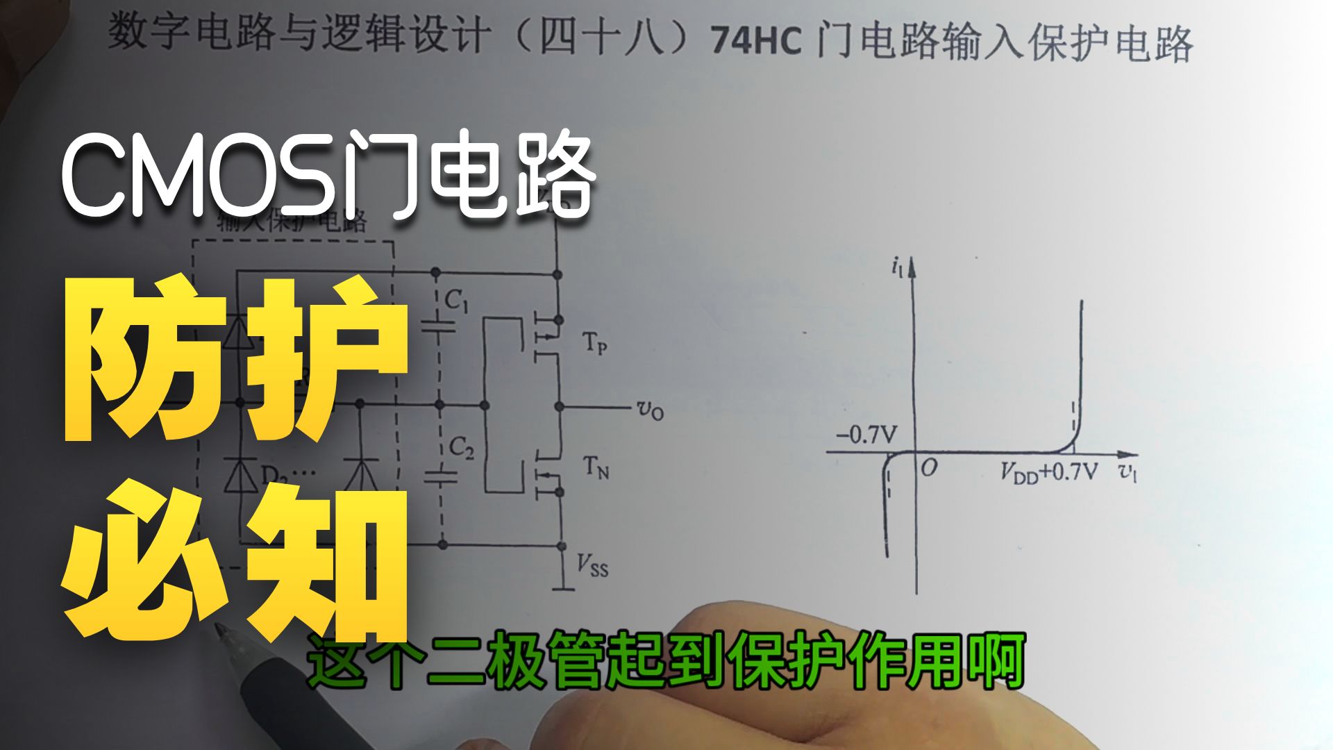 数字电路与逻辑设计(四十八)74HC门电路输入保护电路