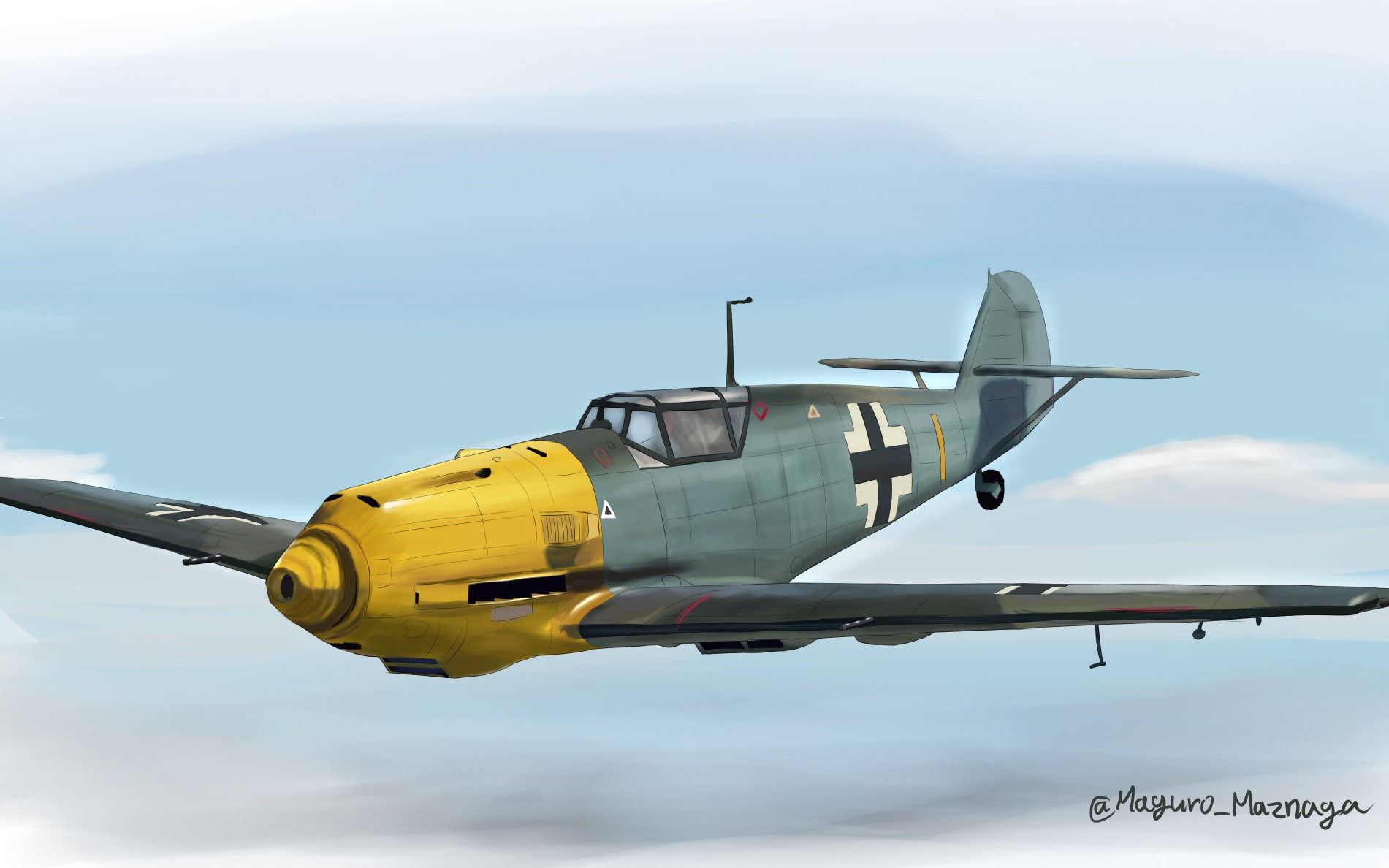 动漫中的2战空战(第14期)bf109大战喷火