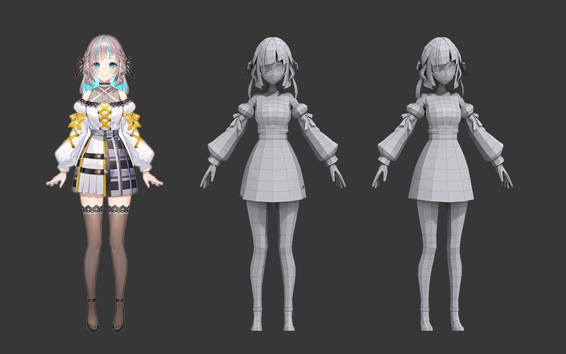 【3dmax】二次元女性角色模型制作教学,3dmax人物建模教程