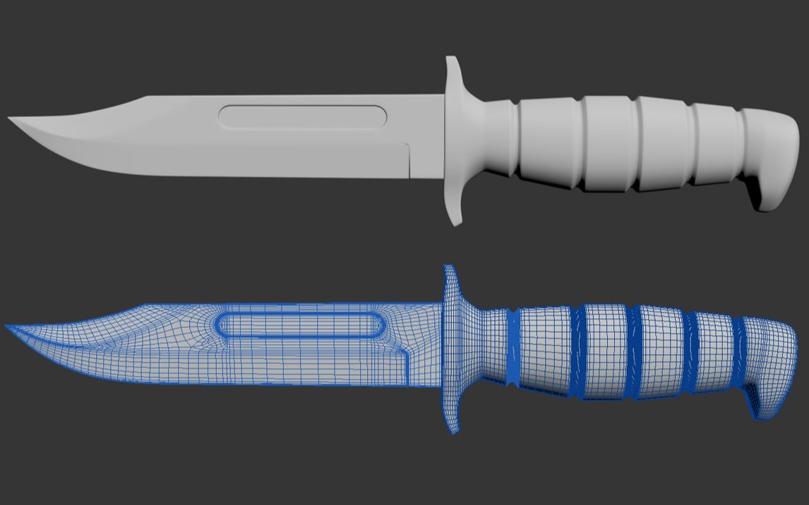 【零基础3D建模教学】3dmax制作一把匕首,从box开始教你如何规范...