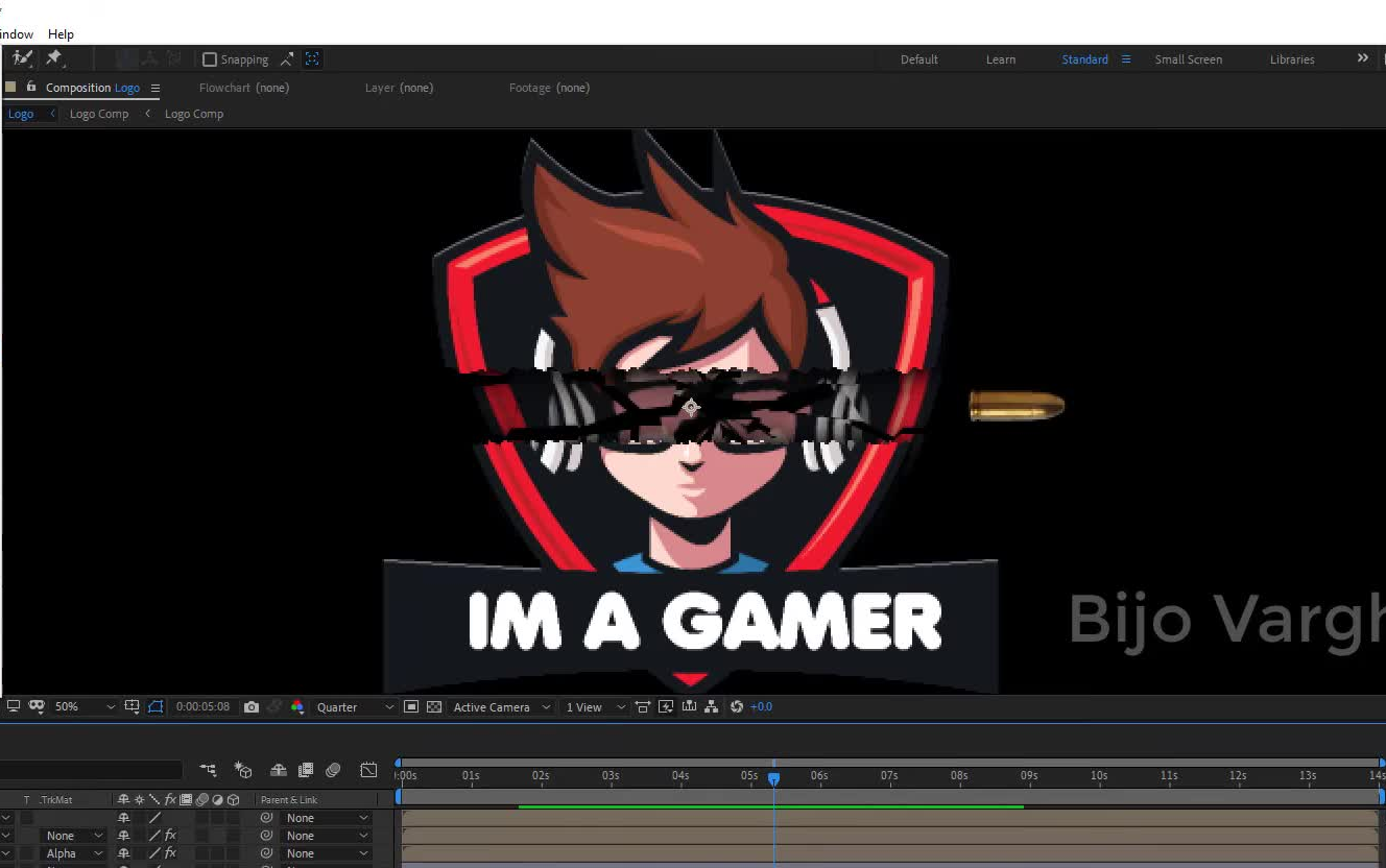 免费AE模板-子弹击穿画面特效视频制作教程及AE工程文件下载