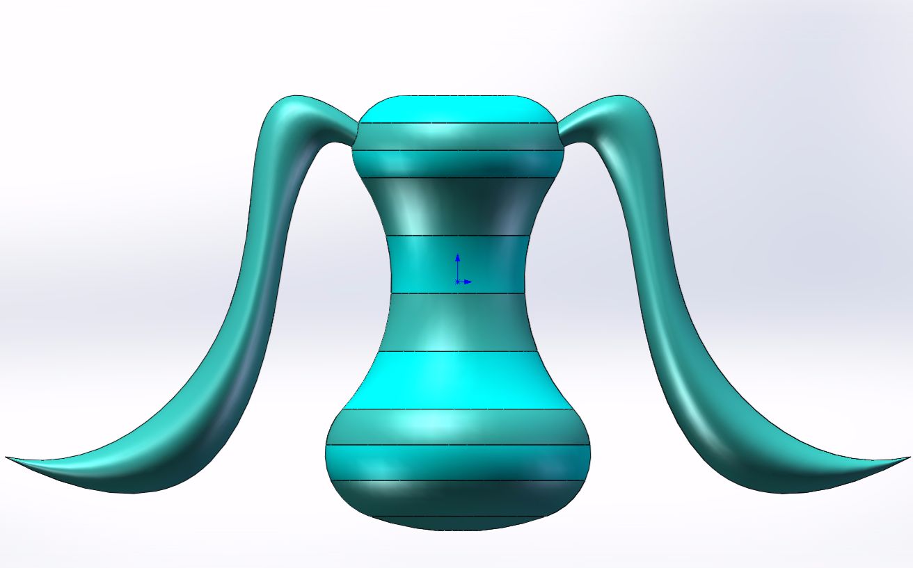 【SOLIDWORKS曲面建模】初音配色喝水杯【参数付】