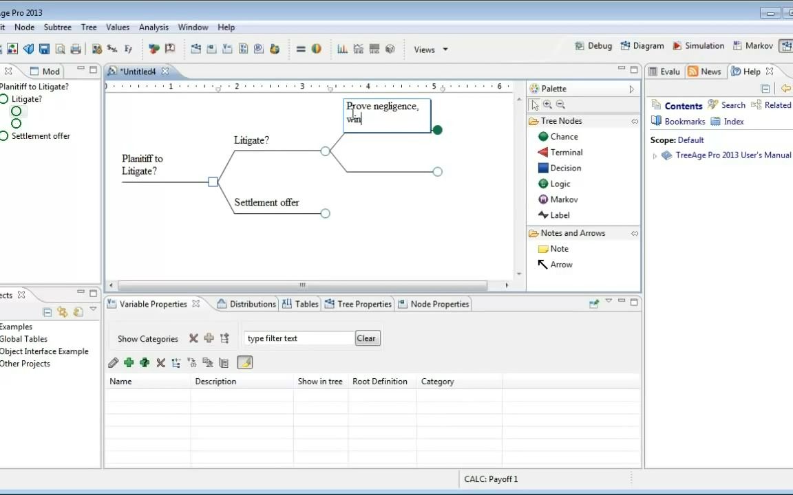 Build a Simple TreeAge Pro Legal Model