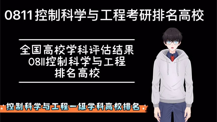 0811控制科学与工程考研一级学科排名高校