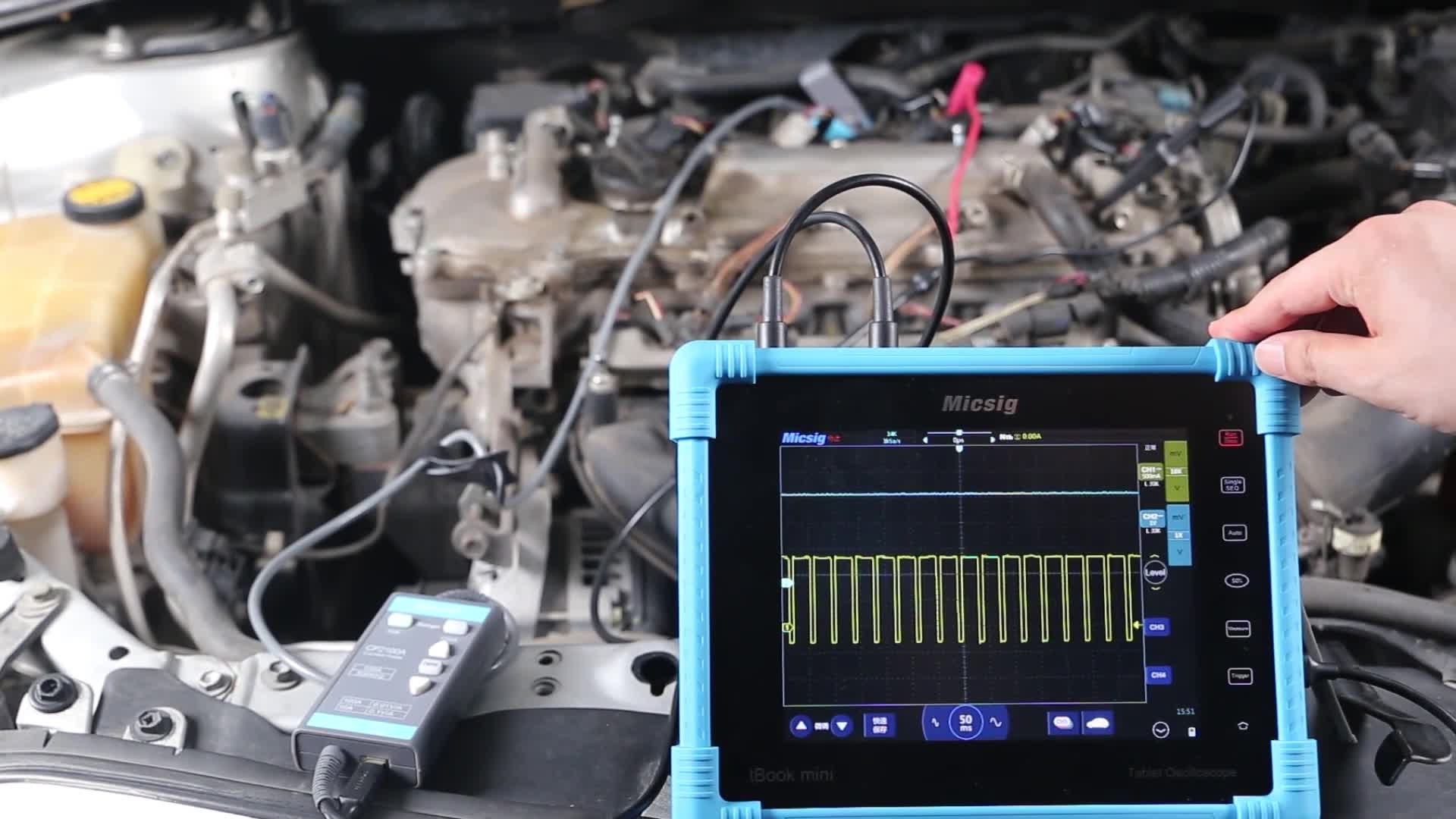 氧传感器(锆氧加热)信号测量-麦科信示波器汽修诊断集