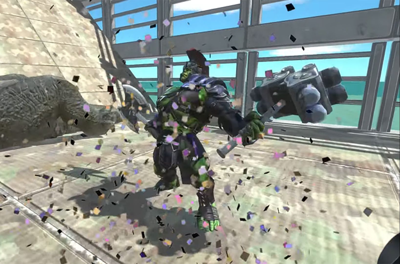 动物战争模拟器:怪物阶梯最强战神,终于闯关成功了!