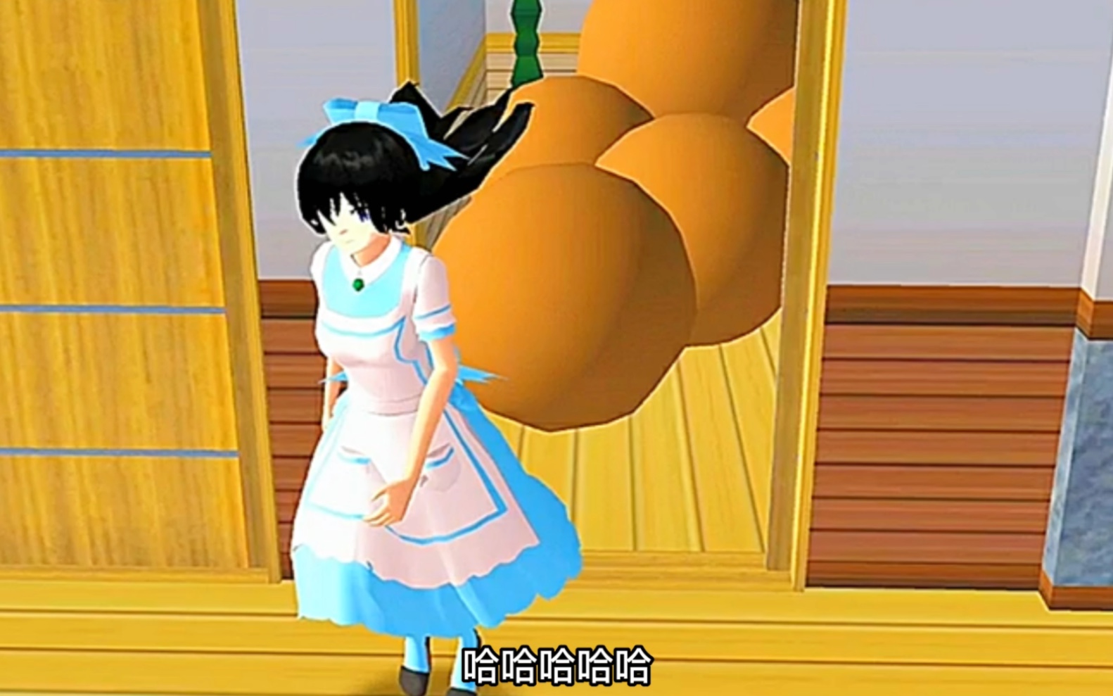 樱花校园模拟器:三枝家居然被奥利给淹没了!