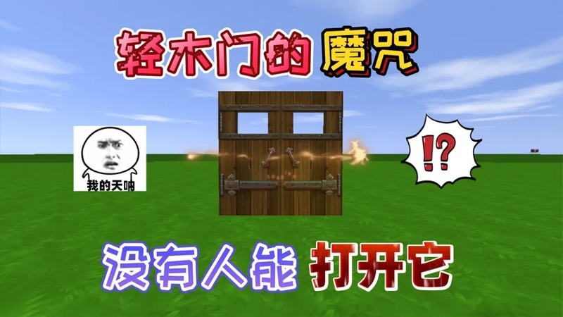 迷你世界:最普通的轻木门被"诅咒"了,没有人能打开它通过此地