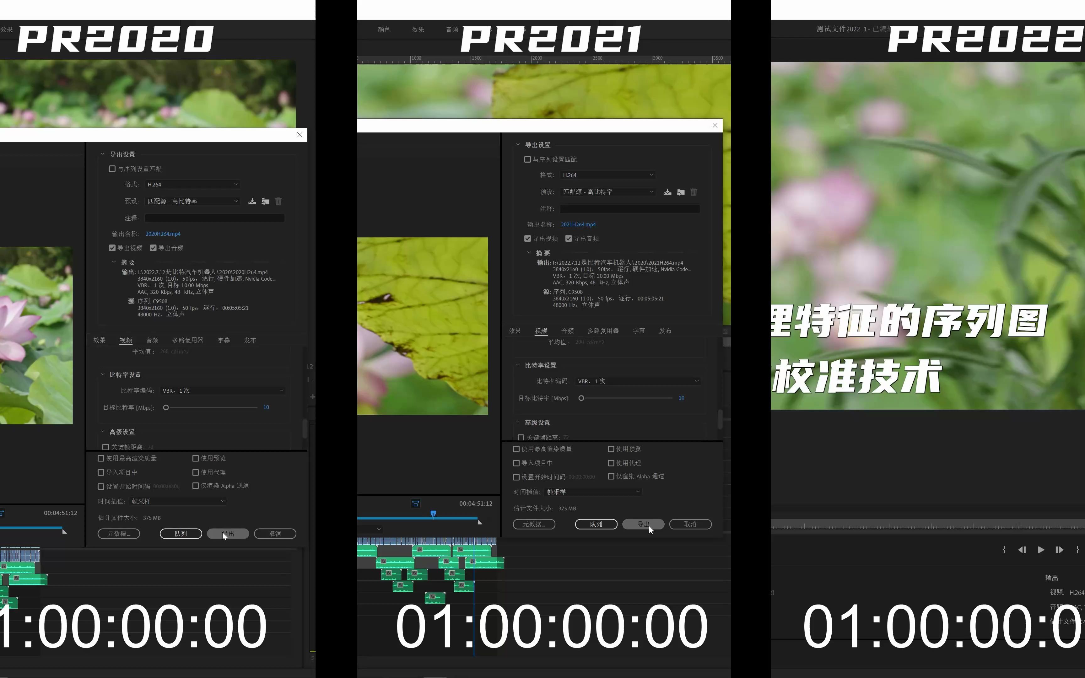 PR2020.2021,2022渲染导出测试