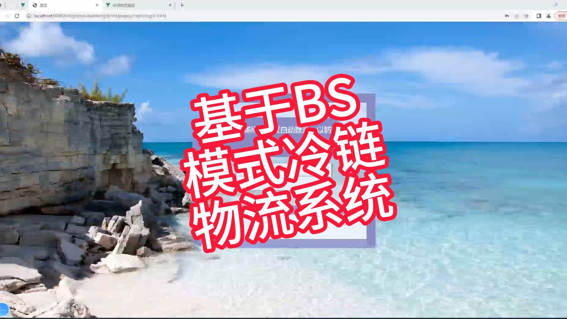 基于BS模式的冷链物流系统