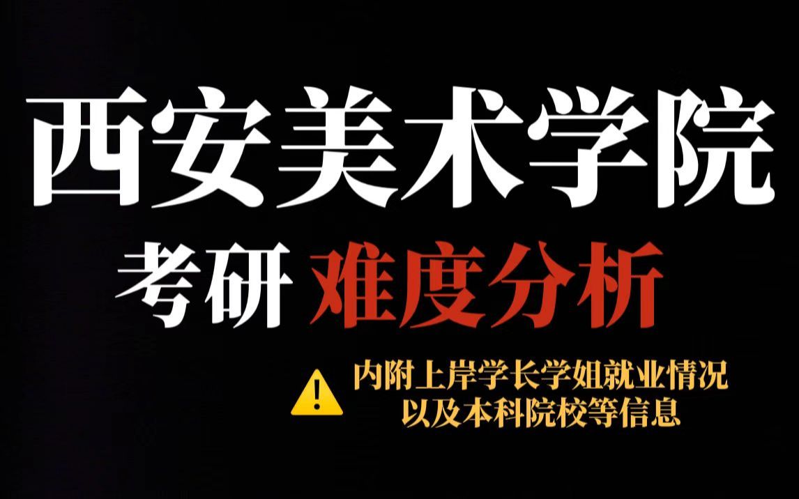 ...之一——西安美术学院考研性价比如何?不压分、王牌专业含金量高!