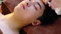 头疗头部舒缓放松点印堂开天门推百会穴推拿按摩理疗健康SPA。